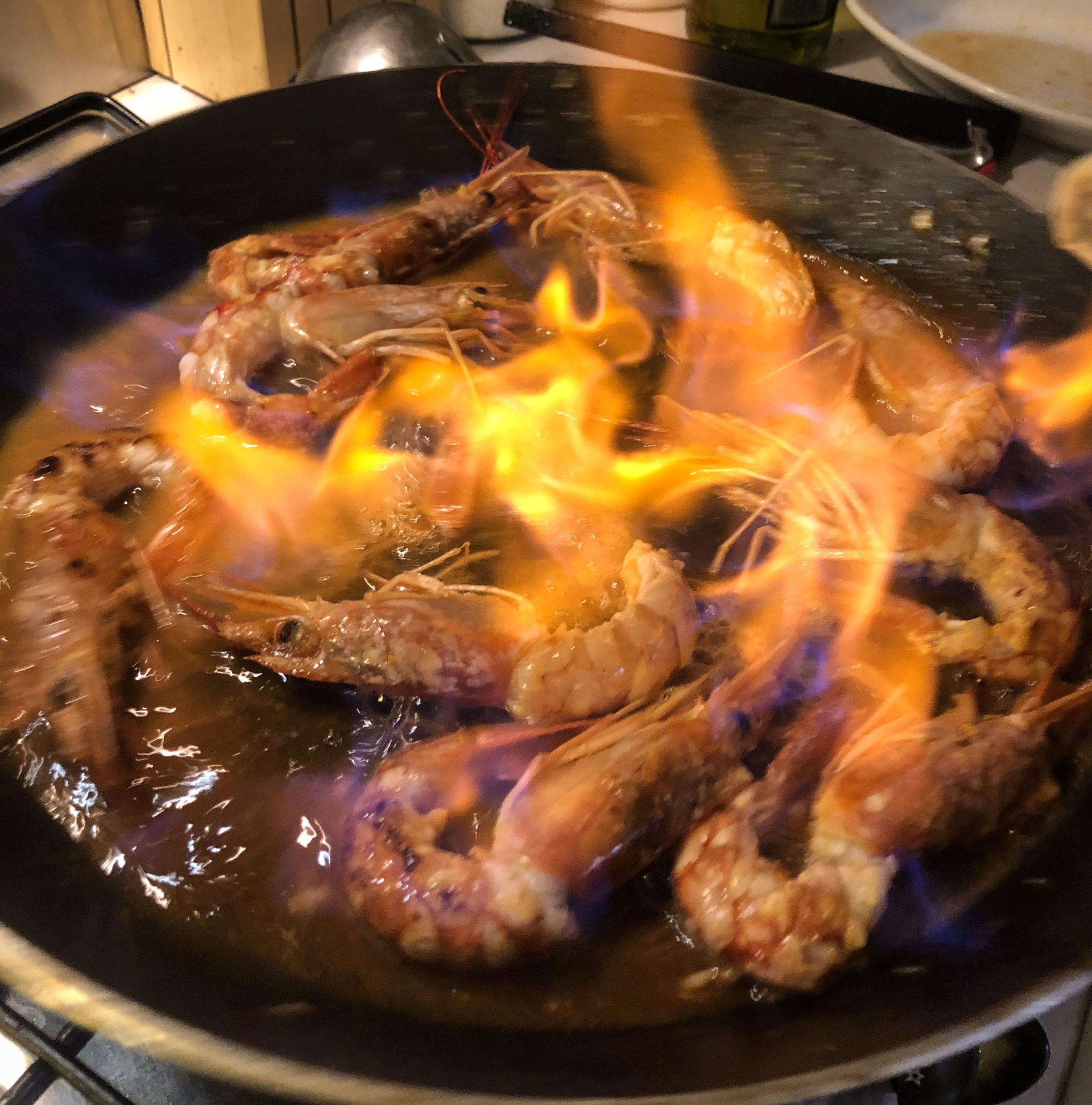 Orange Flambè Prawns with Armagnac – Cucchiarella